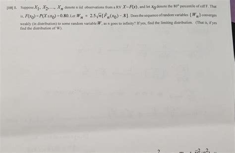 0] 1 Suppose X1 X2 … Xn Denote N Iid Observations