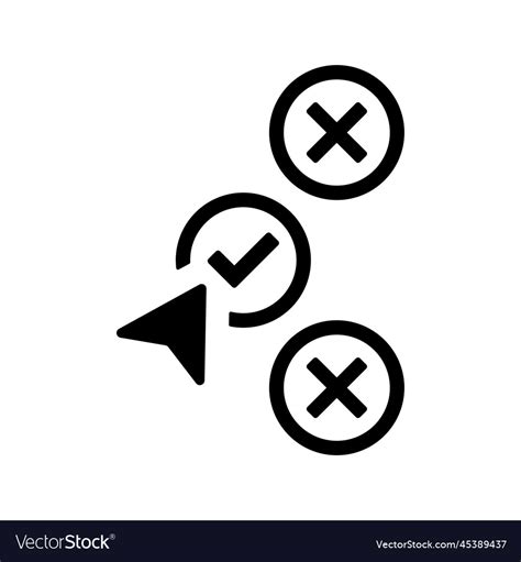 Choose Option Pick Icon Black Graphics Royalty Free Vector
