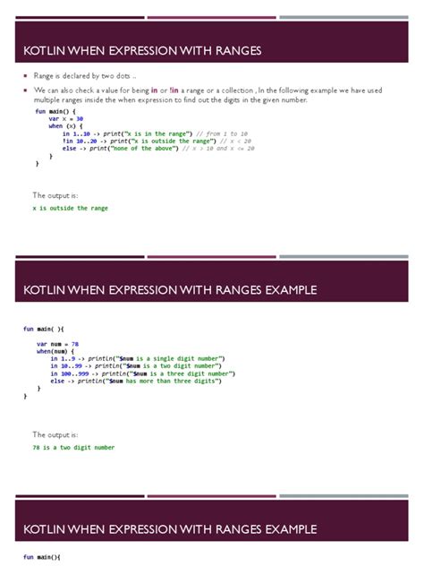 Kotlin When Expression With Ranges In In Pdf