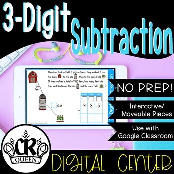 Digit Subtraction Digital Center For Google Classroom Distance Learning