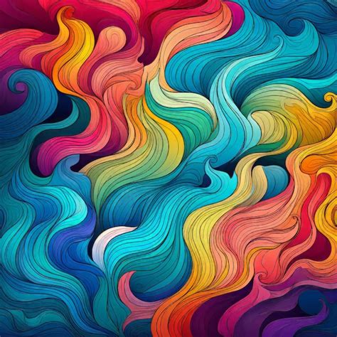 Premium Ai Image A Colorful Swirly Pattern