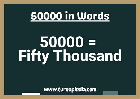 Write 50000 in Words | 50000 Spelling in English? - Turn up India
