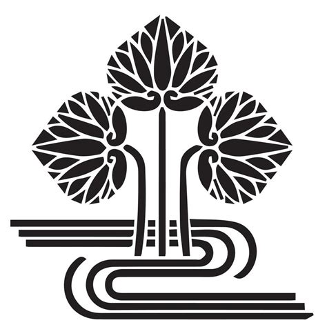 Símbolo Del Escudo Kamon Del Clan Japonés Antiguo Símbolo De Sello