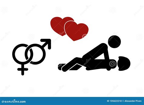 Sex Icon Gender Signs Male And Female Symbols Sex Position Icons Stock Vector Illustration