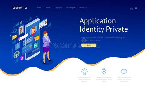 Isometric Personal Data Protection Web Banner Concept Cyber Security And Privacy Stock Vector