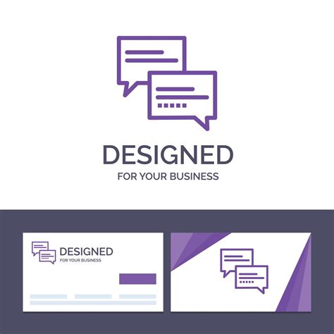 Creative Business Card And Logo Template Chat Comment Message Education Vector Illustration
