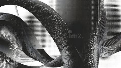 Modern Abstract Art With Dynamic Black And White Patterns Stock Illustration Illustration Of