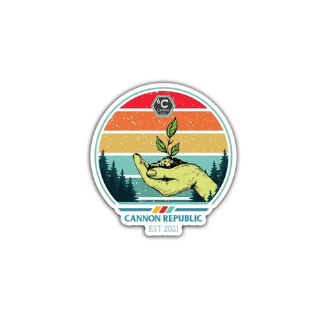 CR Conserve Restore Retro Sticker Cannon Republic
