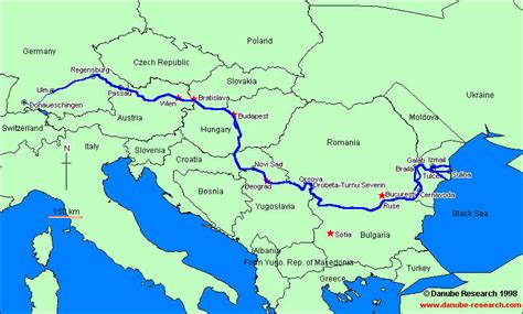 Map Of Danube And Rhine Rivers