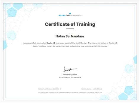 Adobexd Uiuxdesign Internshalacertified Userexperience Designthinking Nutan Sai Nandam