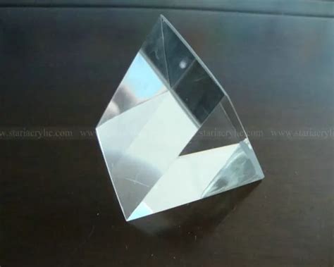 Sturdy Triangular Acrylic Block Perfect For Logo Display
