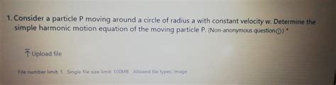 solved 1 consider a particle p moving around a circle of