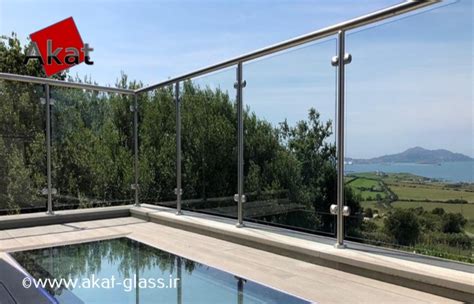 جان پناه شیشه اینرده شیشه ایهندریل شیشه ایپله شیشه ای آکات گلس