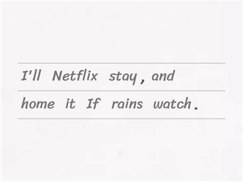 First Conditional Unjumble