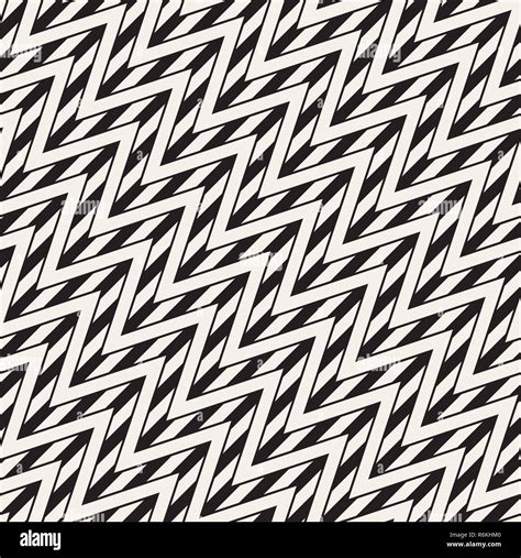 Vector Seamless Zigzag Line Pattern Abstract Stylish Geometric Background Repeating Lattice