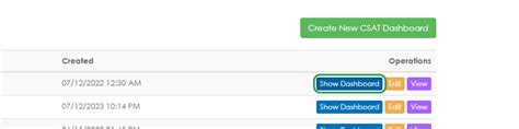 Csat Dashboard Creating Editing And Viewing Steps Support Portal
