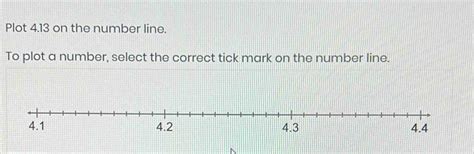 Solved Plot 4 13 On The Number Line To Plot A Number Select The