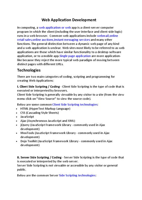 web application development assignmnent 1 web application development