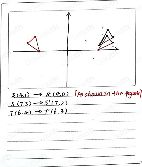Solved Graph RST With Vertices R S And T And Its Image After The Glide Reflec