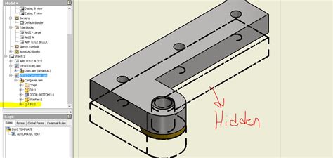 Solved Part In Assemblly Drawing Is Invisible Autodesk Community