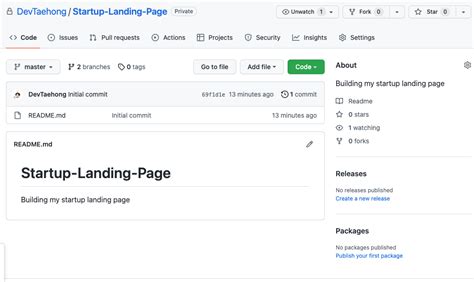 how to create a git repository for an existing project taehong min