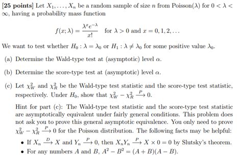 Solved Let X1 Dots Xn Be A Random Sample Of Size N From Chegg Com