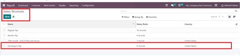 How To Configure Salary Structures Salary Rules In Odoo Payroll