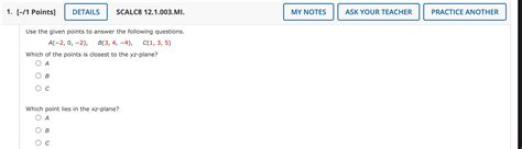 Solved 1 [ 1 Points] Details Scalc8 12 1 003 Mi My Notes
