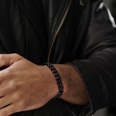 10 Mm Black Chain Bracelet In Stock Lucleon