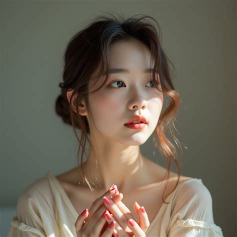 Korean Female Model Catching Stable Diffusion Online