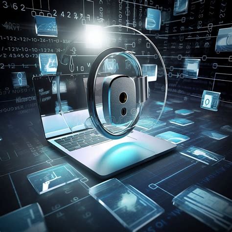 Ai Generated Cyber Security Stock Image For Graphic Design Stock Illustration Illustration Of