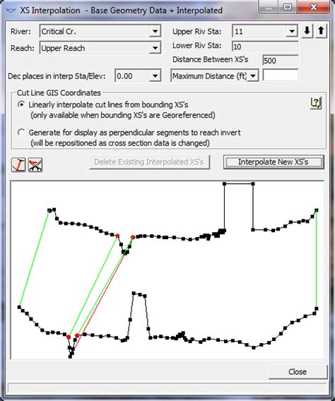Cross Section Interpolation