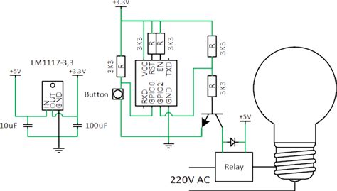 ESP8266 Driving Relay And Reading Button Electrical Engineering Stack Exchange