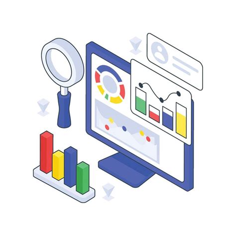 User Data Analysis Isometric Colored Illustration 54706299 Vector Art
