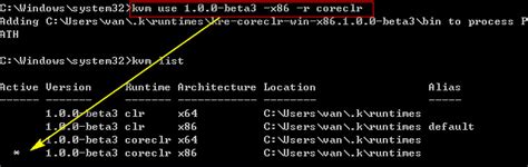 KRE CLR KVM KPM K Commands ASP NET MVC 入门教程 爱整理