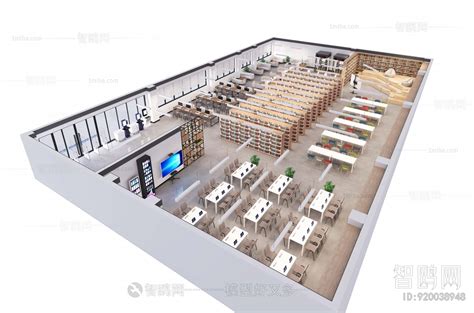Modern Library 3d Model Download Model Id920038948 1miba