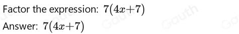Solved Fully Factorise The Following Expression 28x 49 [algebra]