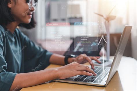 Premium Photo Windmill Interface Turbine Eco Technology Resource