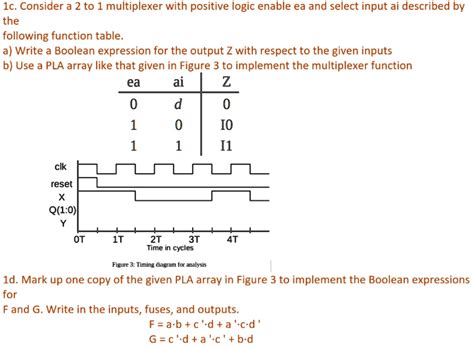 Video Solution 1c Consider A 2 To 1 Multiplexer With Positive Logic