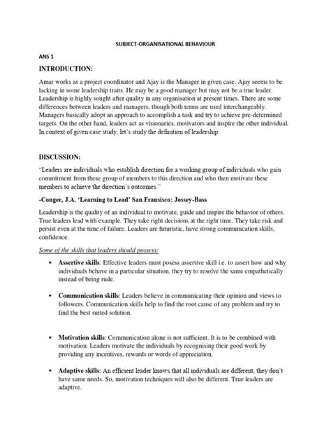 Organisational Behaviour Assignment Sem 1 Pdf