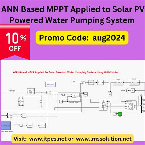 ann based mppt applied to solar pv powered water pumping system using