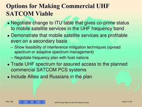 ppt commercial use of dod uhf satcom frequencies powerpoint