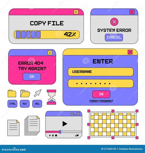 Retro OS User Interface Vintage Computer Software Text Command Terminal Window Aesthetic Of