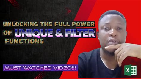 microsoft excel unique and filter and iferror functions video exceltip