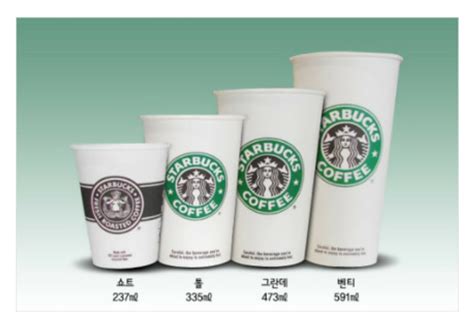 스타벅스 컵 사이즈 종류 네이버 블로그