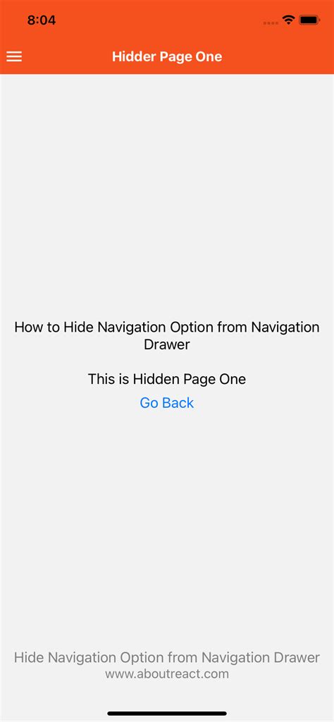How To Hide Navigation Option From Navigation Drawer Sidebar