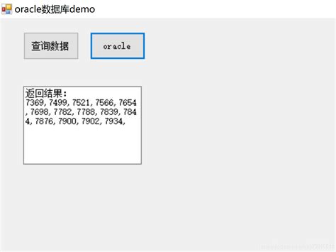 vb通过manageddataaccess 不需要oracle客户端 连接oracle查询数据示例 vb无客户端 连接oracle10