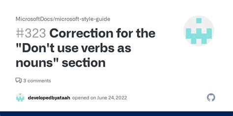 correction for the don t use verbs as nouns section · issue 323