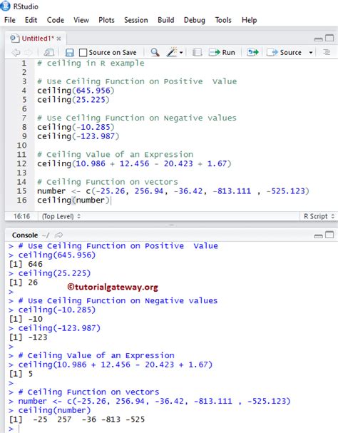 r ceiling function