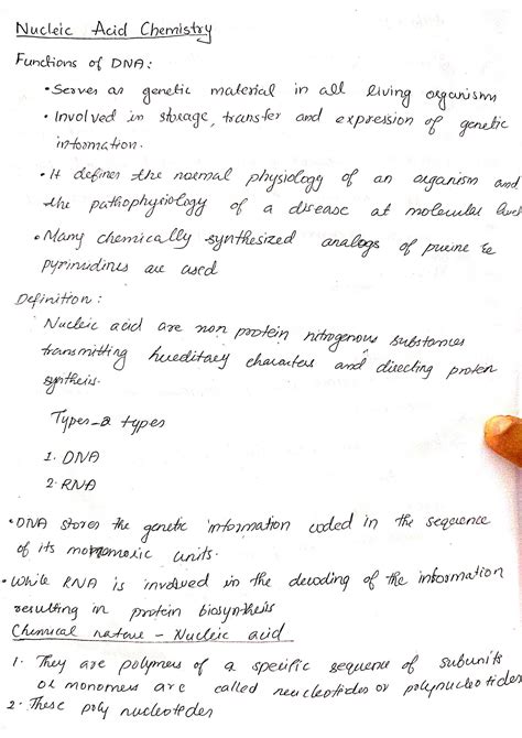Solution Neucleic Acid Chemistry Studypool